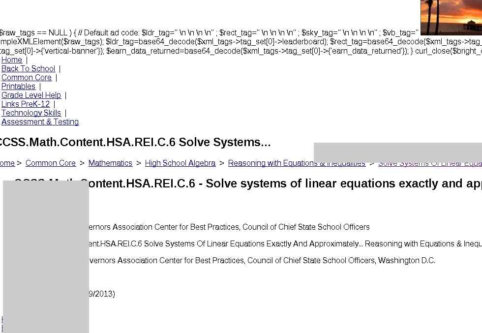 CCSS.Math.Content.HSA.REI.C.6 - Solve systems of linear equations ...