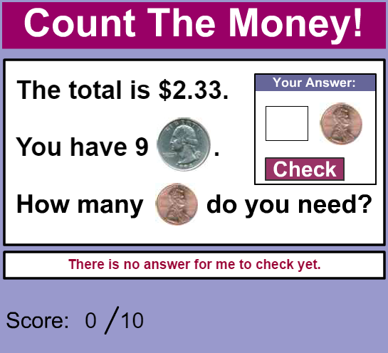 Fourth Grade Interactive Math Skills - Money and Time