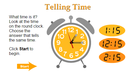 First Grade Interactive Math Skills - Telling Time