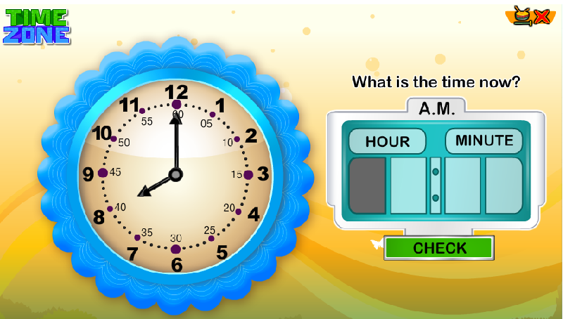 First Grade Interactive Math Skills - Telling Time
