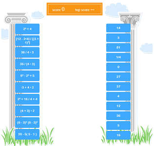 Seventh Grade Interactive Math Skills - Order of Operations