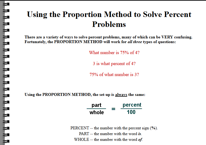 Seventh Grade Interactive Math Skills - Percent