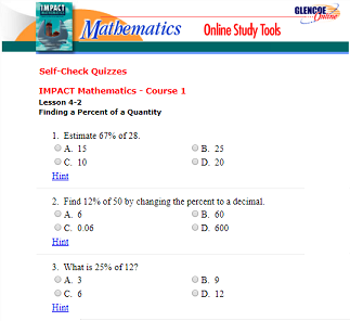 Seventh Grade Interactive Math Skills - Percent