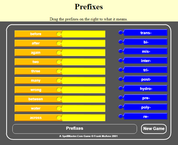 Fourth Grade Language Skill Builders - Prefixes