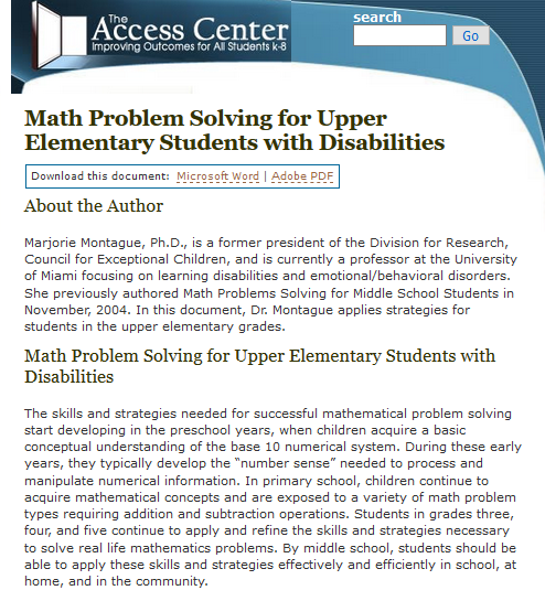  Middle School Math Problem Solving Strategies Problem Solving 