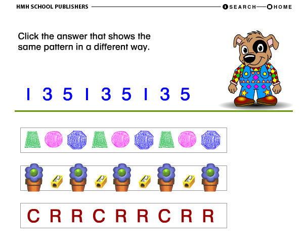 First Grade Interactive Math Skills - Patterns