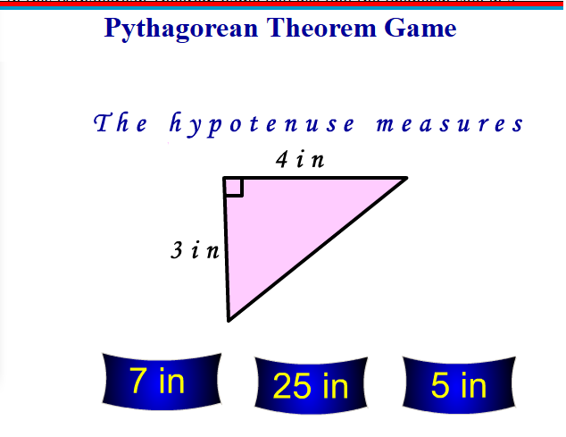 Eighth Grade Interactive Math Skills - Pythagorean Theorem