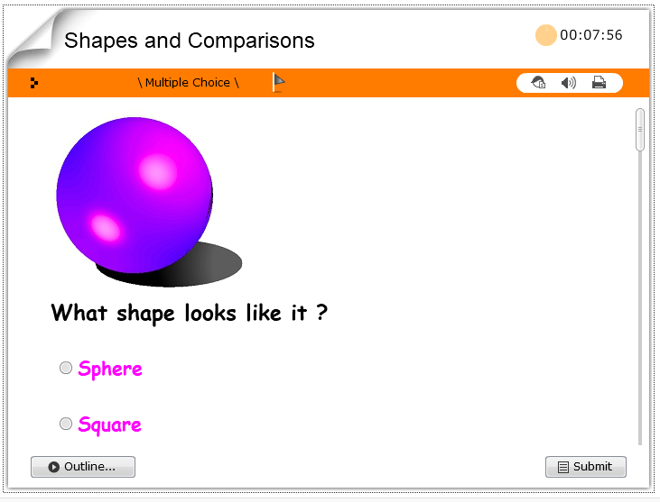 Kindergarten Language Arts Interactive Skill Builders - Shapes