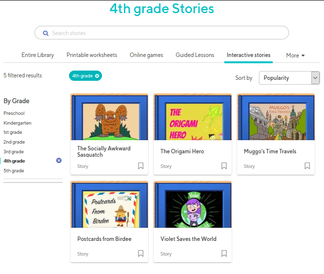 Fourth Grade Language Skill Builders - Stories