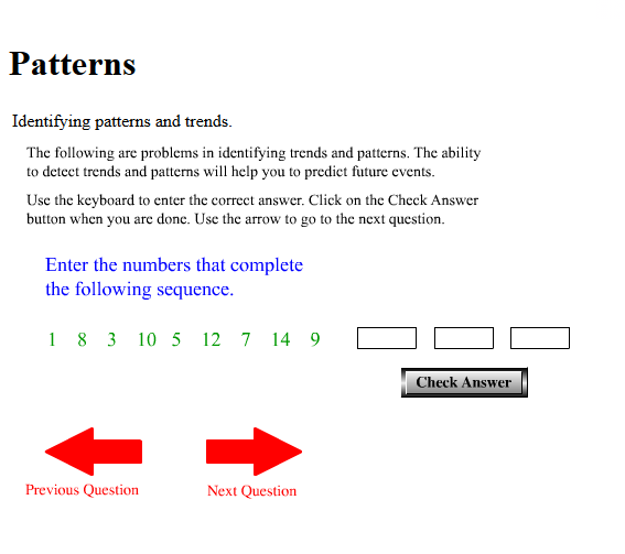 Eighth Grade Interactive Math Skills - Patterns
