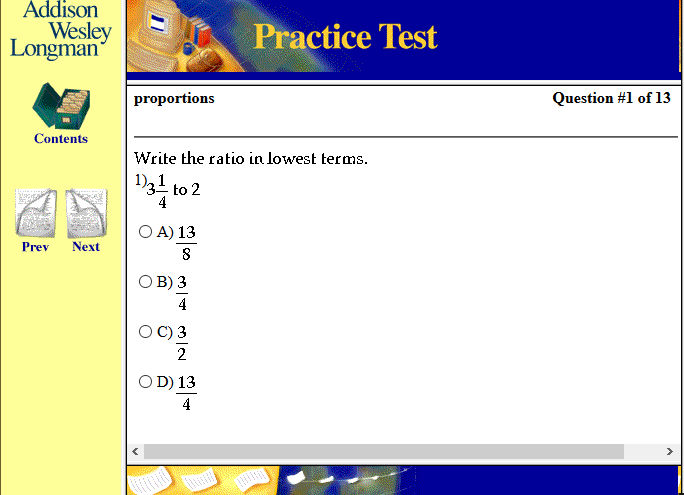 Eighth Grade Interactive Math Skills - Ratio and Proportion Quizzes