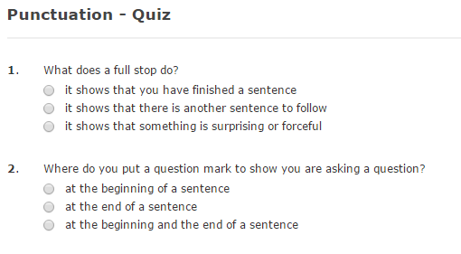 Punctuation - Second (2nd) Grade Skill Builders Language Arts at I4C